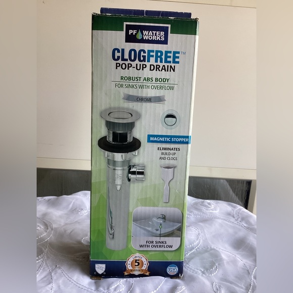 PF Water Works | Bath | Pf Waterworks Anti Clog Pop Up Drain Magnetic ...